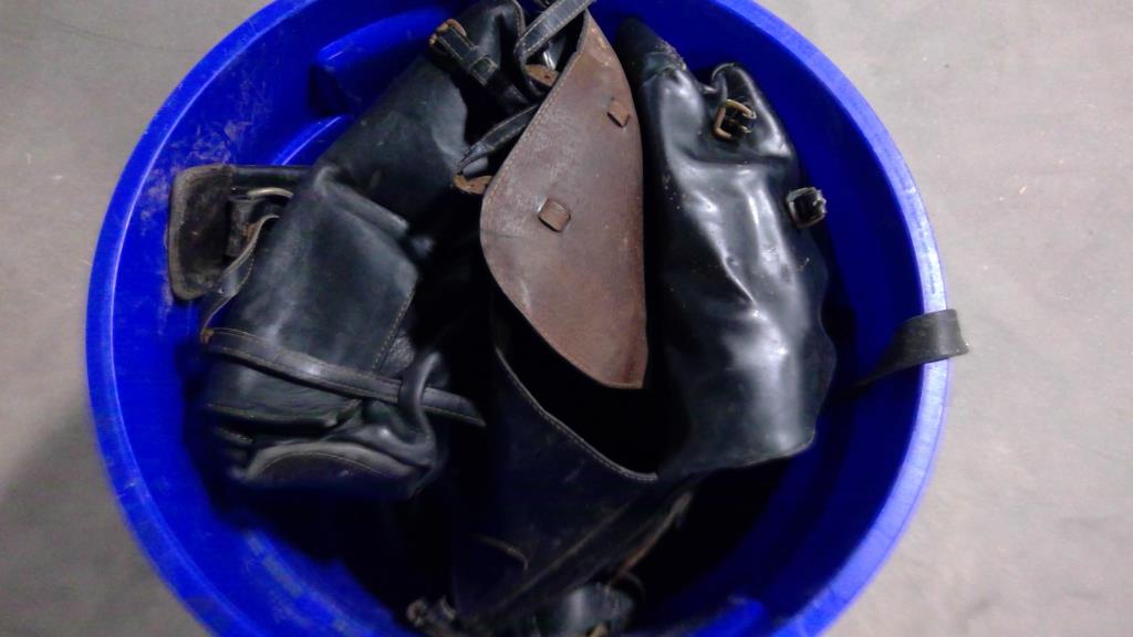 Trash Can With Horse Riding Equipment | Property Room