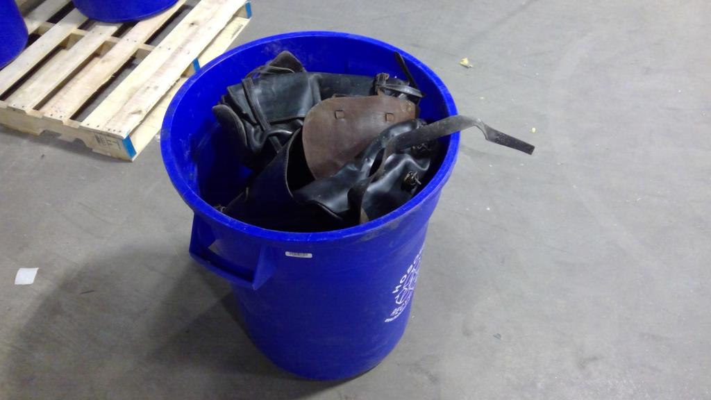 Trash Can With Horse Riding Equipment | Property Room