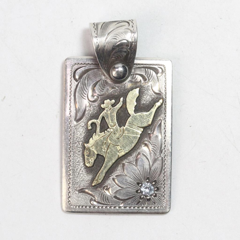 Travis Stringer 10k Gold, Silver, Brass Pendant, 13.35g | Property Room