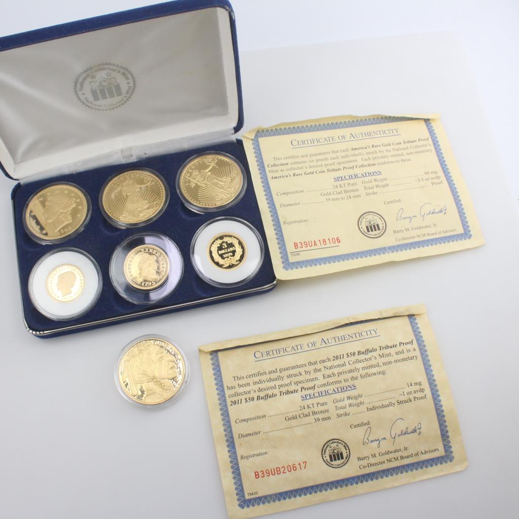 Tribute Proof Replica Collection 7 Pieces With COA | Property Room
