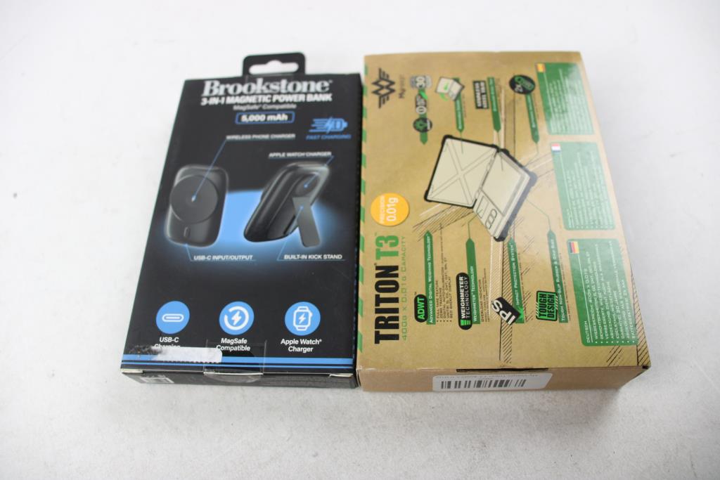 Triton T3 Scale, And Brookstone Magnetic Power Bank, 2 Pieces ...