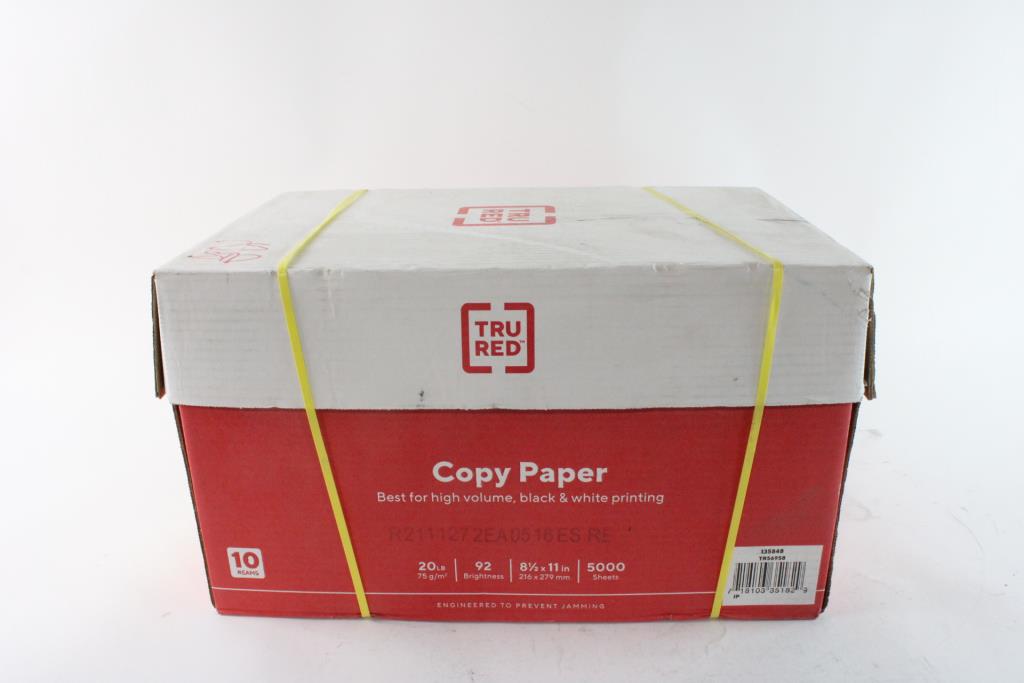 Tru Red Copy Paper 10 Reams Property Room