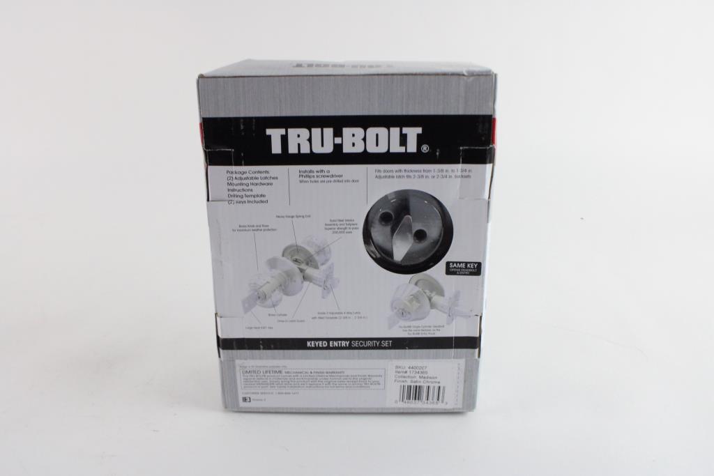 Tru-Bolt Keyed Entry Security Set | Property Room