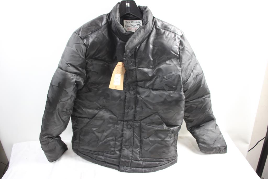 True Religion, Black Camo Puffer Jacket, Size Large, 1Piece | Property Room