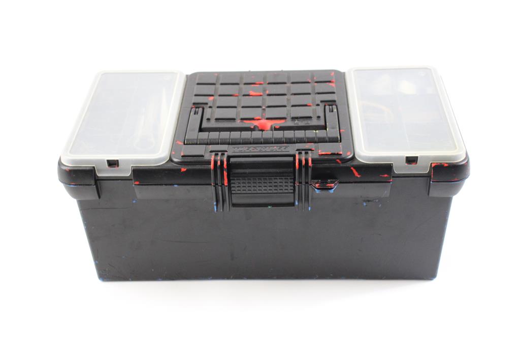 Tuff Stuff Toolbox With Misc Tools, Kobalt Bolt Cutters, Chiseling ...