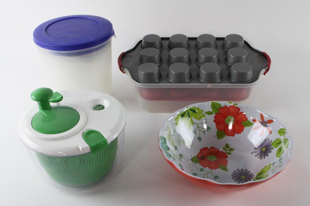 Tupperware Tubs With Lids, Cupcake Tray And More, 4+ Pieces | Property Room