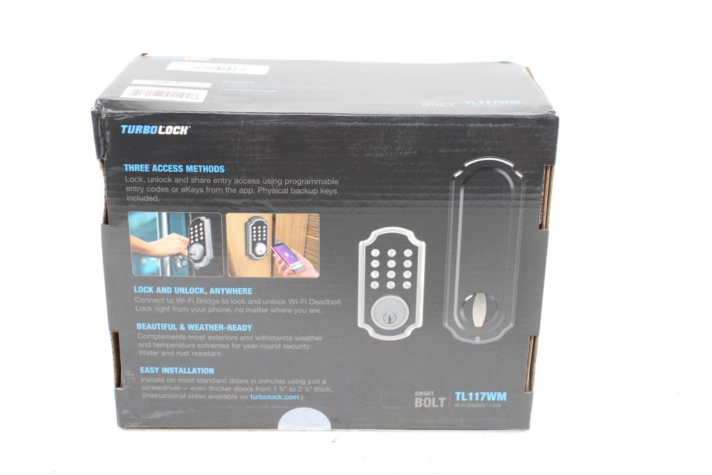 Turbo Lock Smart Bolt Lock Model TL117WM | Property Room