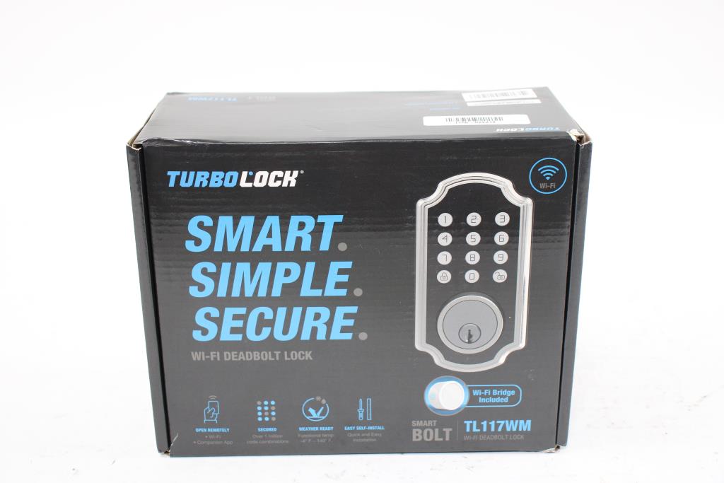 Turbo Lock Smart Bolt Lock Model TL117WM | Property Room