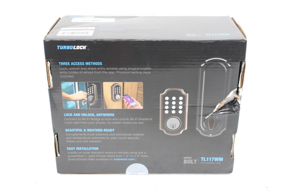 Turbo Lock Smart Bolt Model TL117WM | Property Room