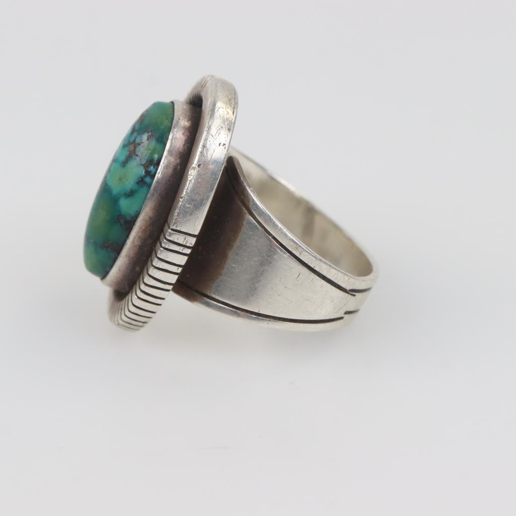 Turquoise Sterling Silver B. Chavez Tucson Ring | Property Room
