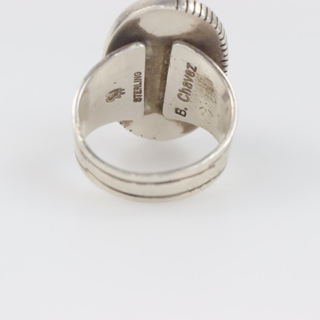 Turquoise Sterling Silver B. Chavez Tucson Ring | Property Room