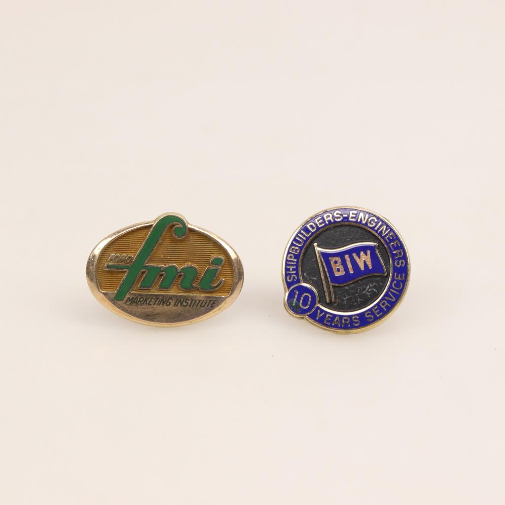 Two 10kt Gf Pins Property Room