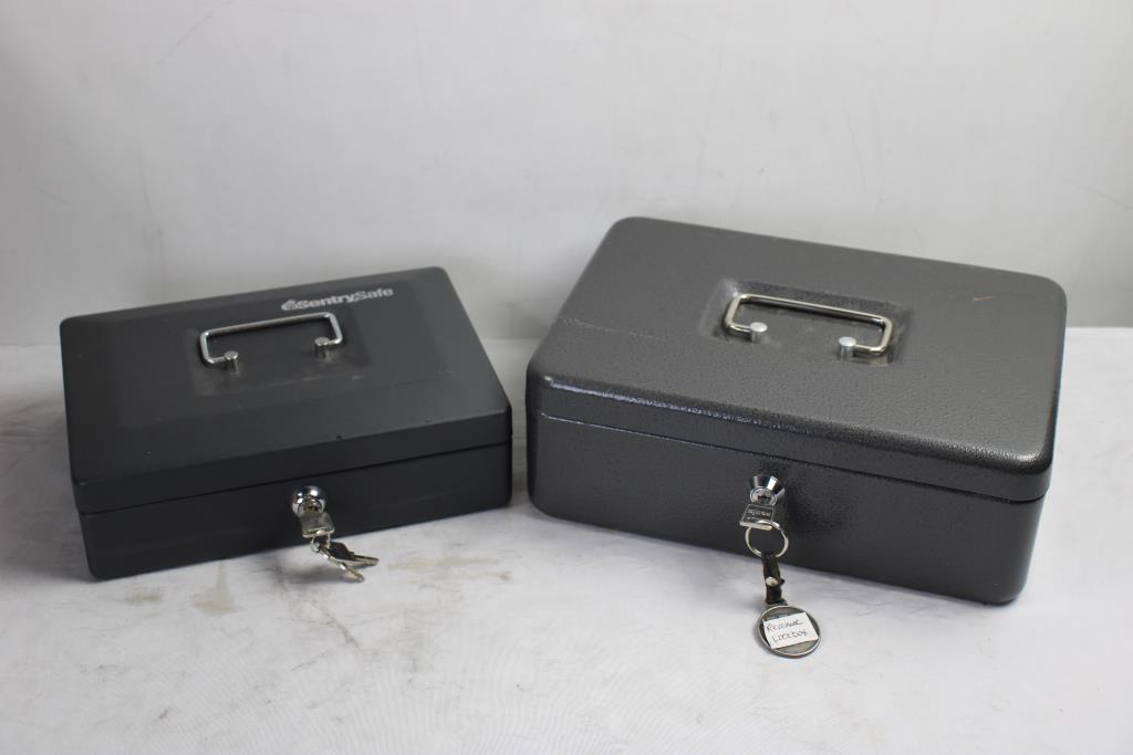Two Locking Metal Safe Box | Property Room