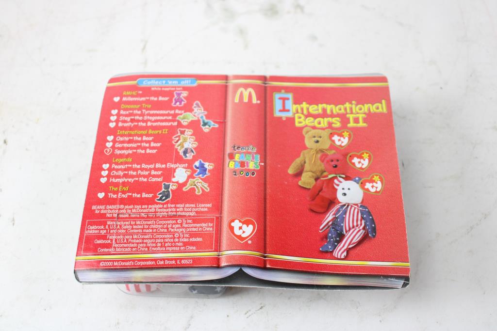TY Mcdonald's Beanie Babies, International Bears II Spangle The Bear ...