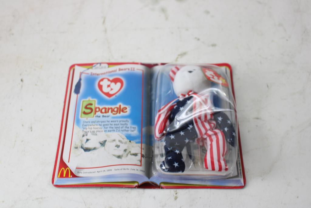 TY Mcdonald's Beanie Babies, International Bears II Spangle The Bear ...