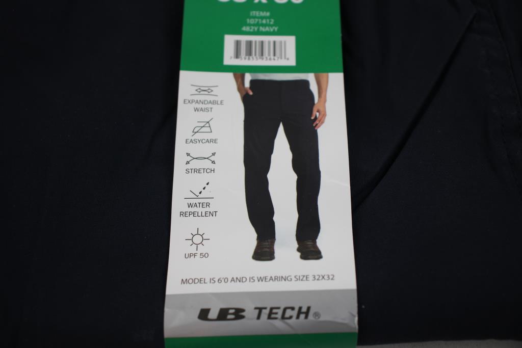 UB Tech Comfort Waist Chino Pants, Size 38x30, 1071412, Navy | Property ...