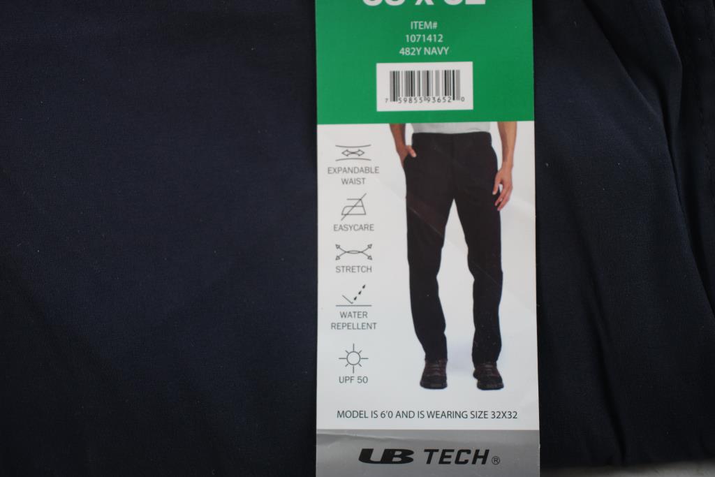 UB Tech Comfort Waist Chino Pants, Size 38x32, 1071412, Navy | Property ...