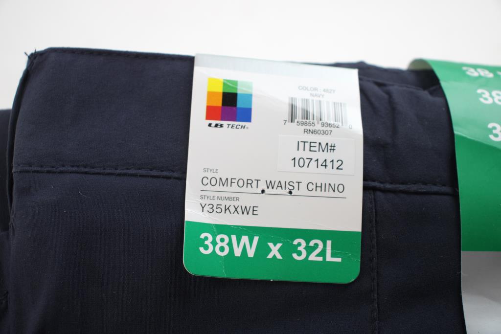 UB Tech Comfort Waist Chino Pants, Size 38x32, 1071412, Navy | Property ...