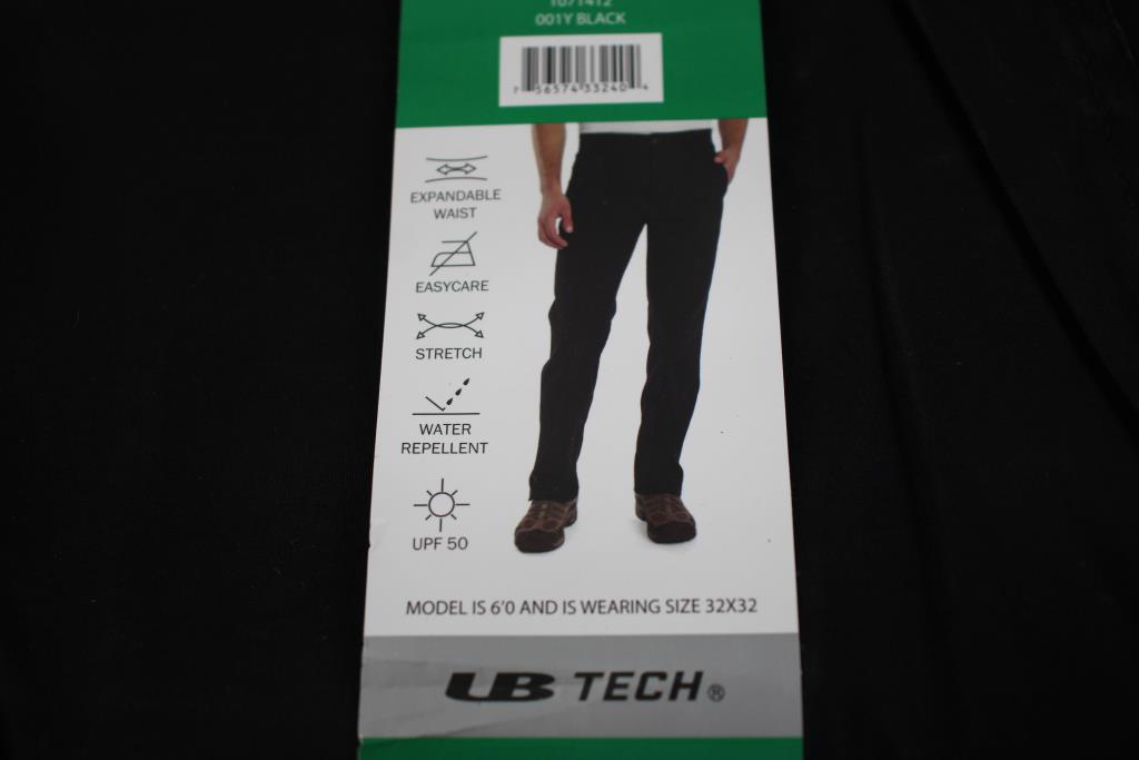 UB Tech Comfort Waist Chino, Size 38x30, Black | Property Room