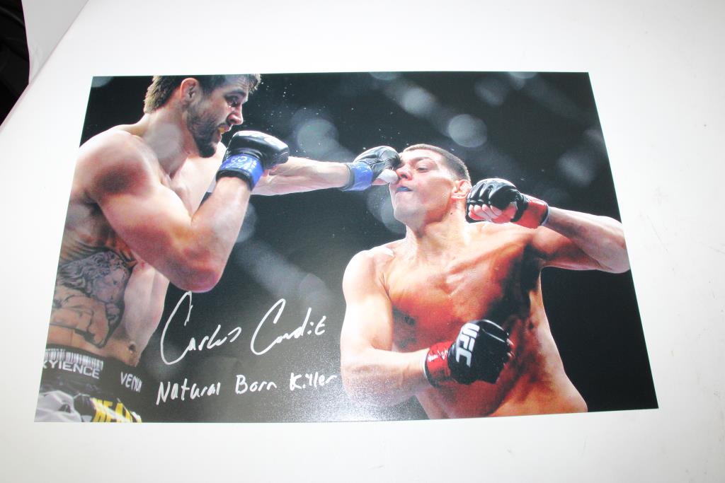Ufc Fight Photograph With Unknown Fighter Names And Signature ...