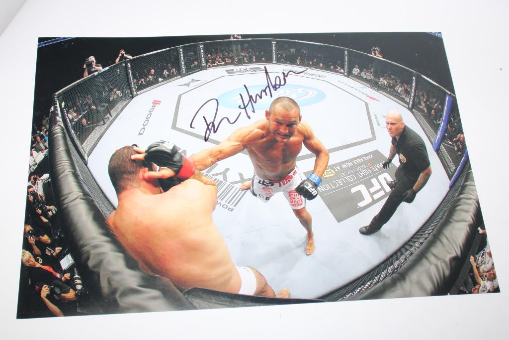 Ufc Fight Photograph With Unknown Fighter Names And Signatures ...