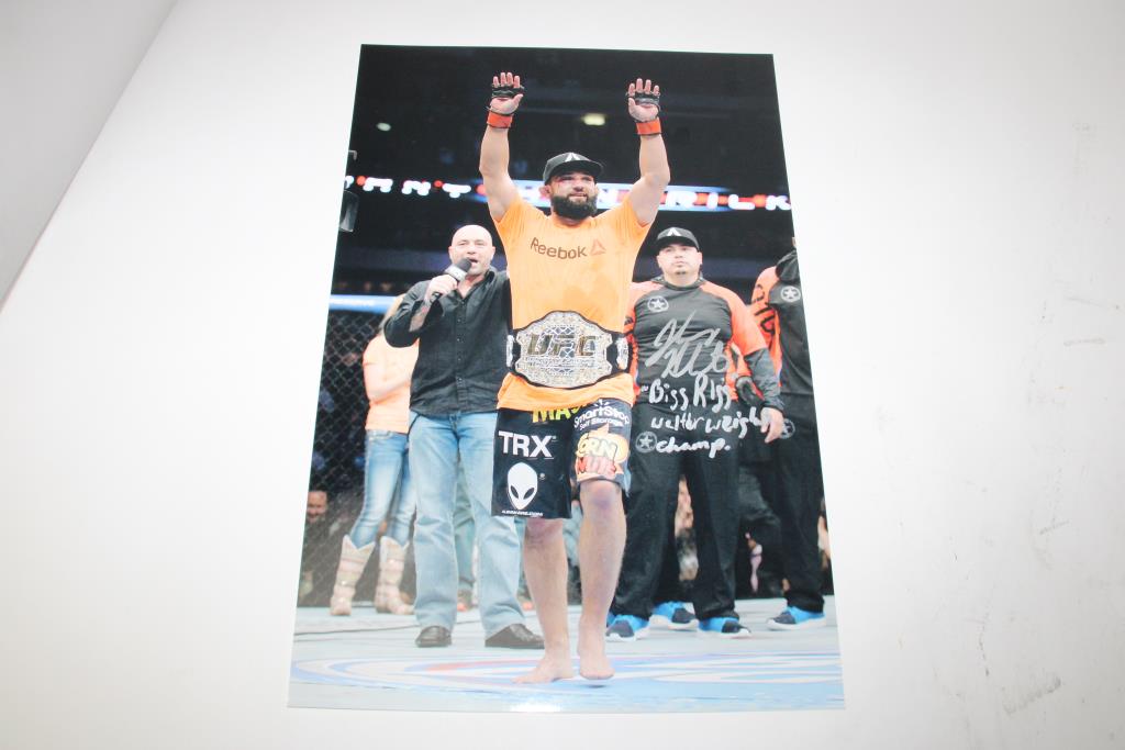 Ufc Fight Photographs With Unknown Fighter Names And Signatures ...