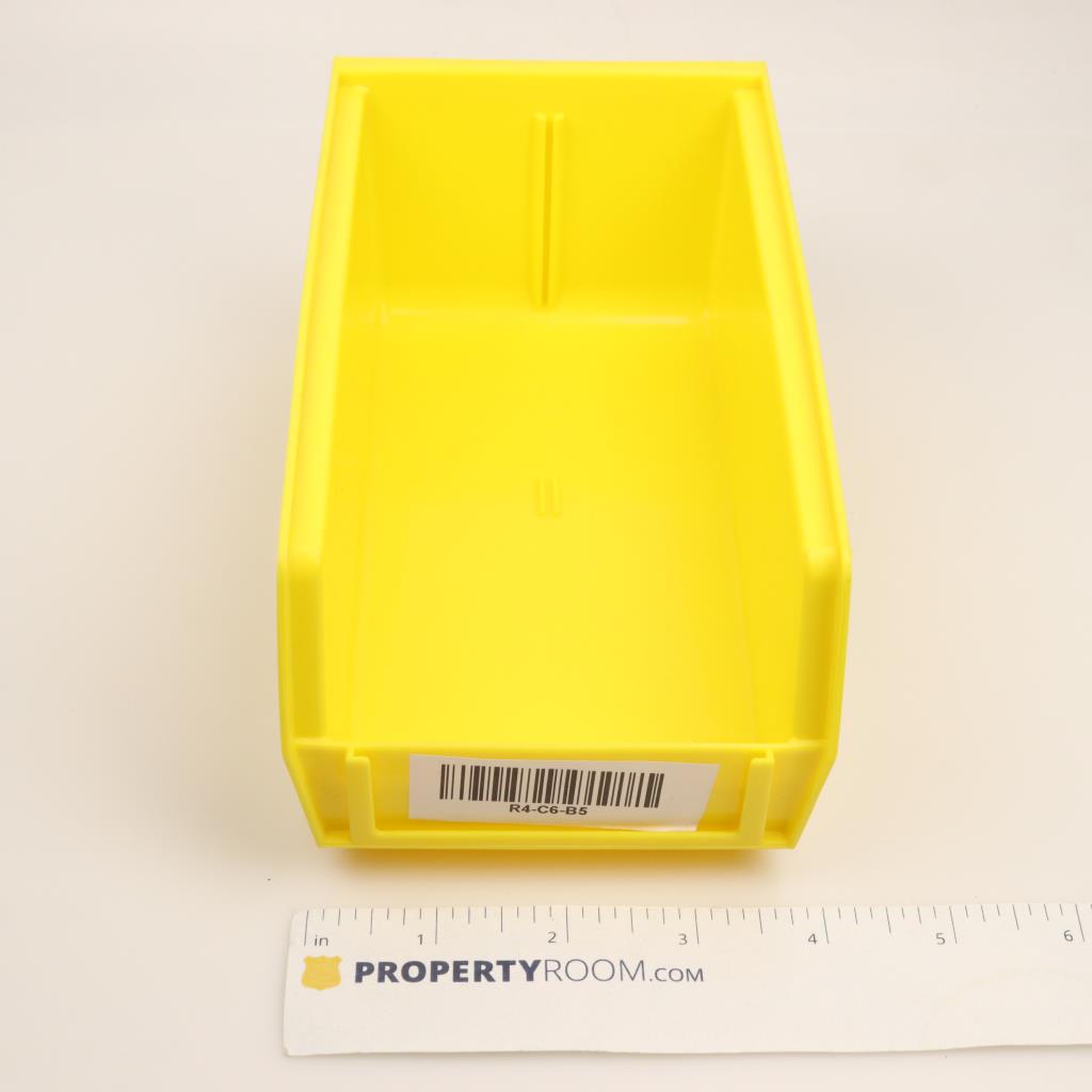Uline Yellow Plastic Stackable Bins, 18 Pieces | Property Room