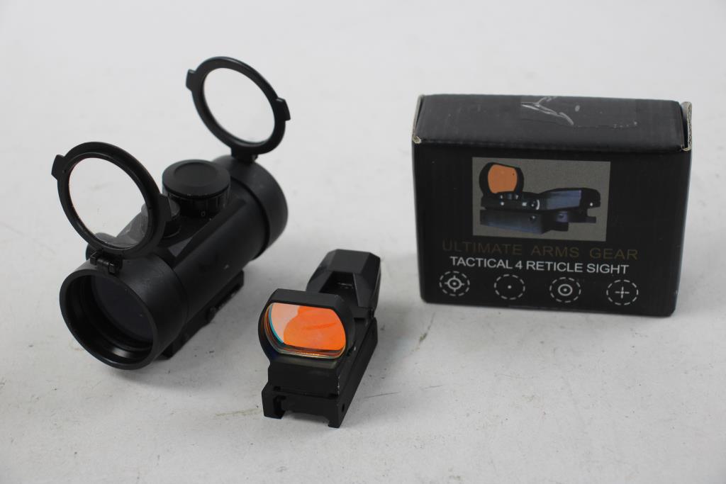 Ultimate Arms Gear Tactical 4 Reticle Sight, Beeman 4x32 Scope, And ...