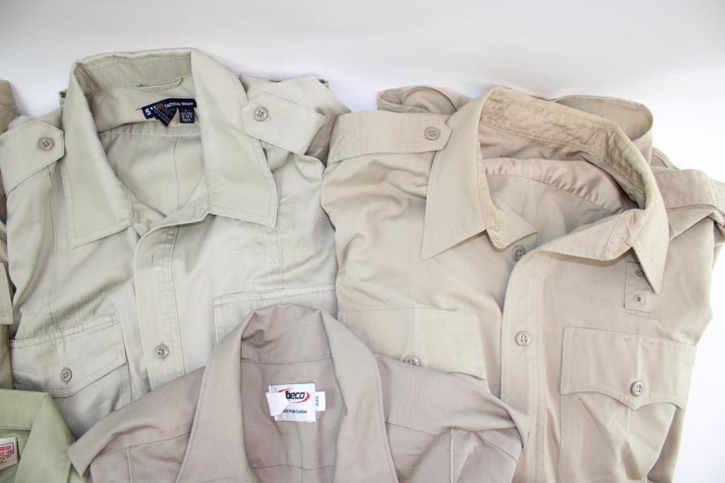 Uniform/Tactical Brown Work Shirts; 5+ Pieces | Property Room