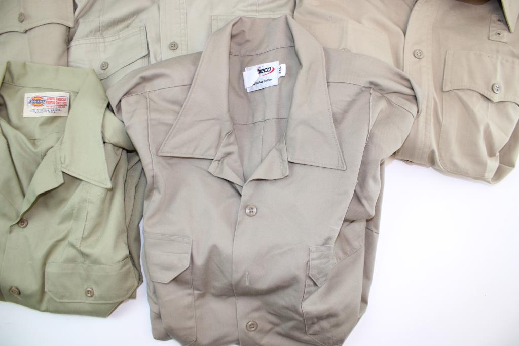 Uniform/Tactical Brown Work Shirts; 5+ Pieces | Property Room