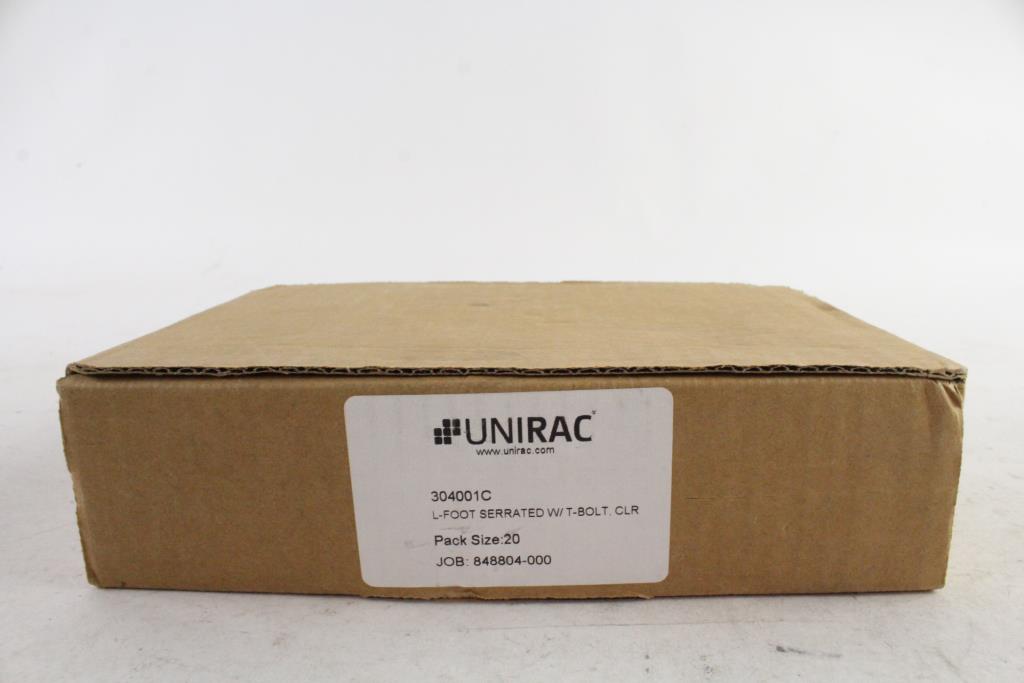 Unirac Serrated L-Foot With T-Bolt CLR | Property Room