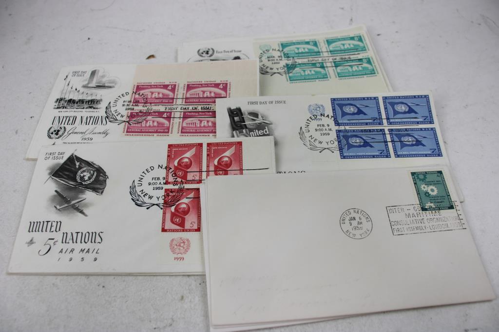 United Nations, First Day Covers 1959-1961 Stamps And Postcards ...