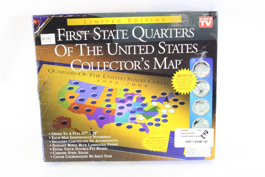 United States Folding Map For Quarters | Property Room