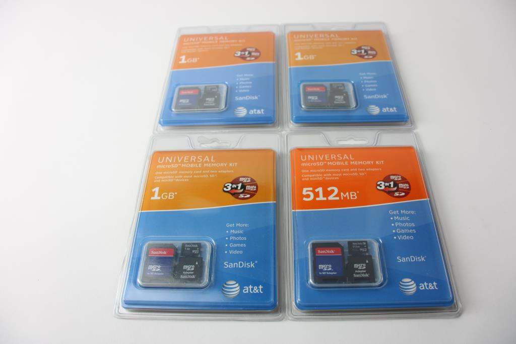 Universal MicroSD Mobile Memory Kits, 4 Count | Property Room