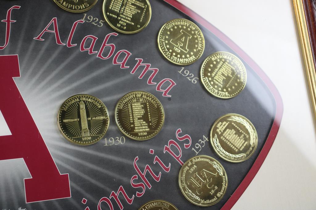 University Of Alabama National Championships Framed Coin Collection ...