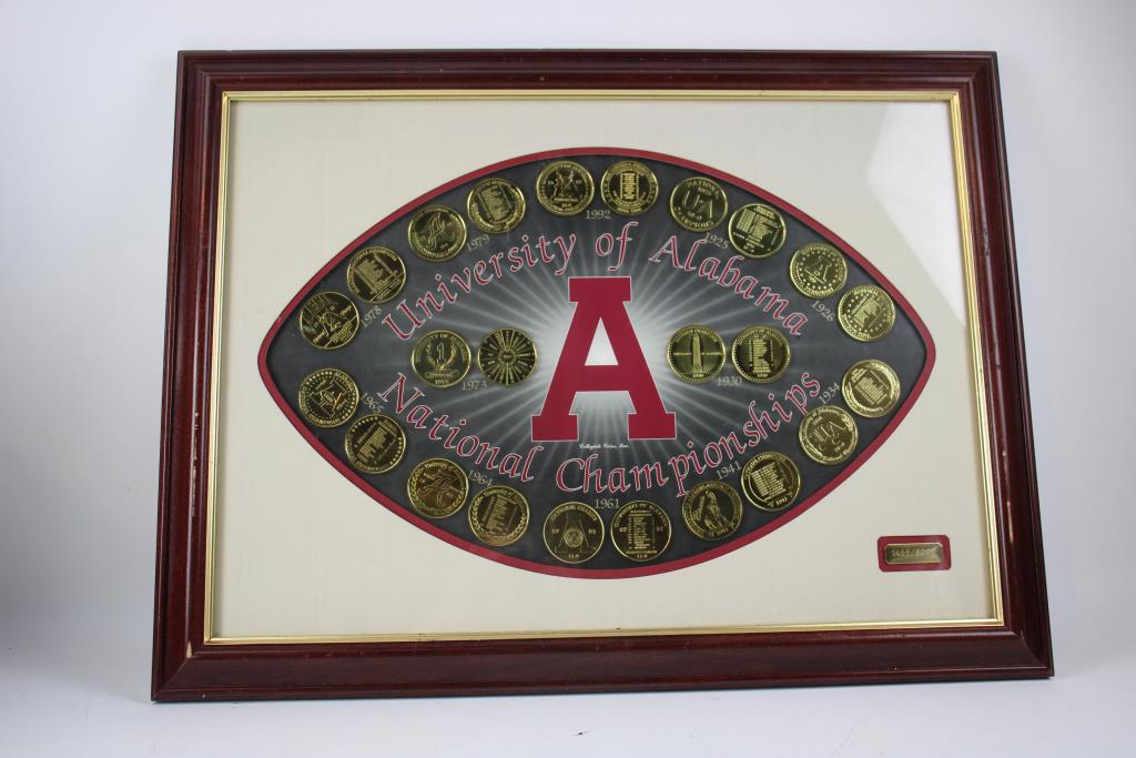 University Of Alabama National Championships Framed Coin Collection ...