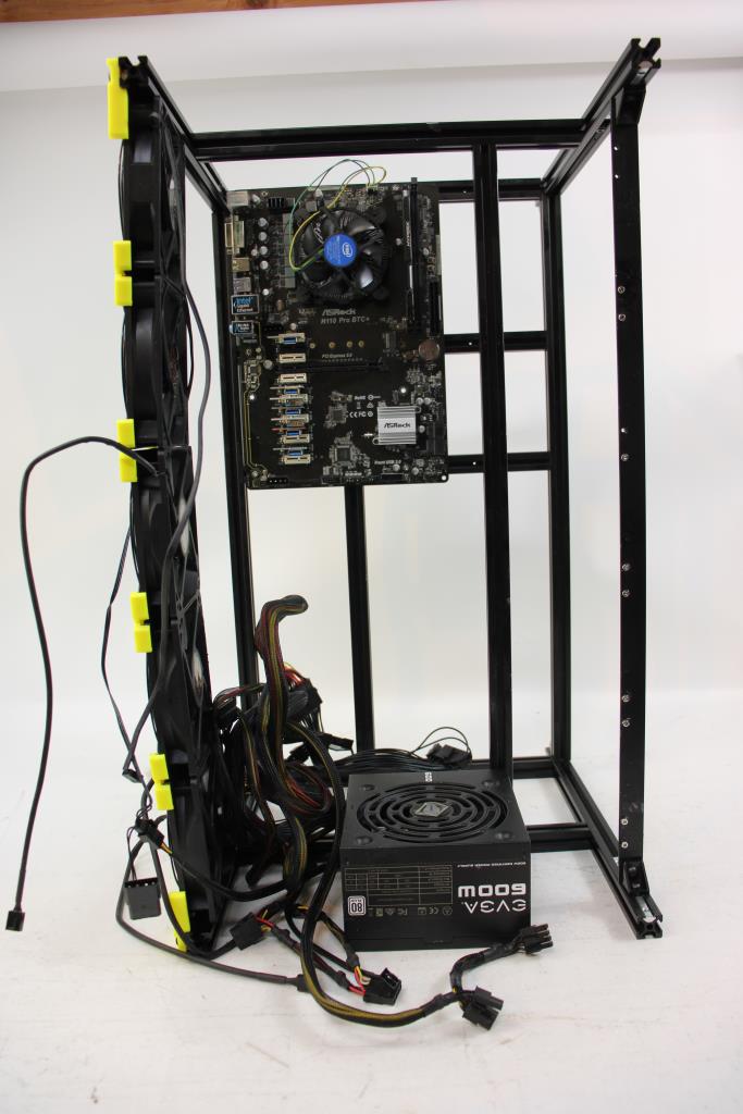 Unknown Brand Aluminum Frame Open-Air GPU Mining Rig | Property Room