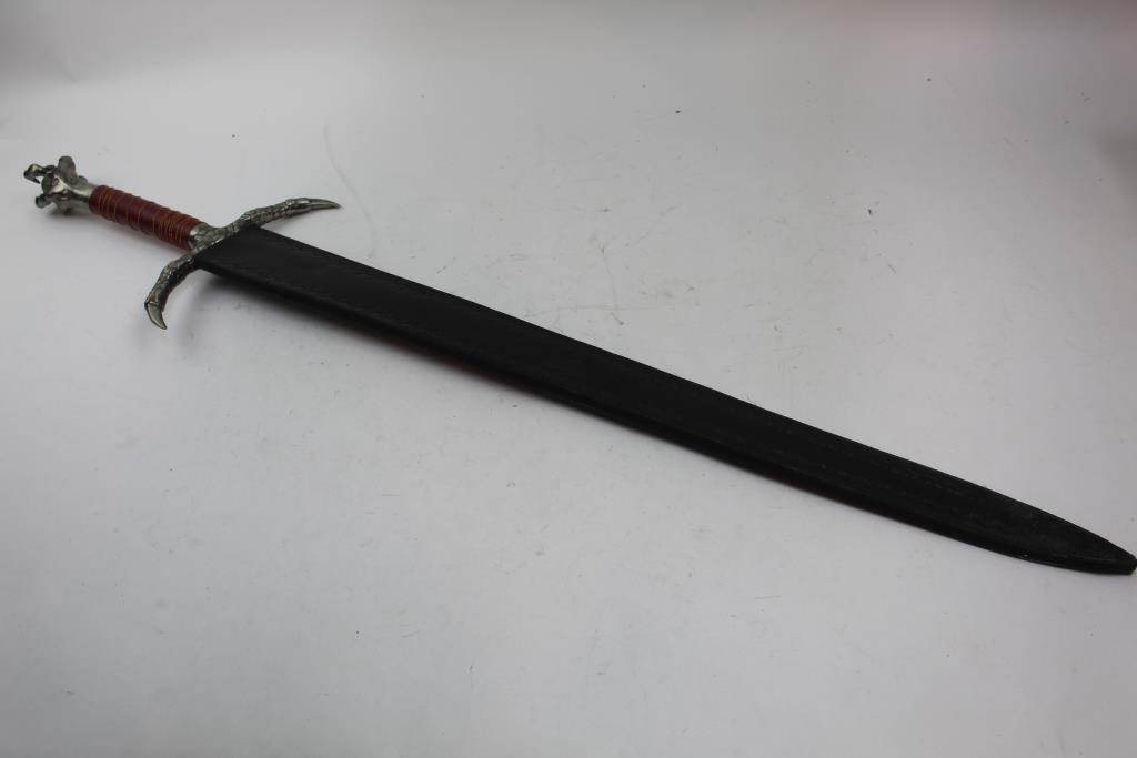 Unknown Brand Double Edge Two Handed Long Sword And Sheath | Property Room