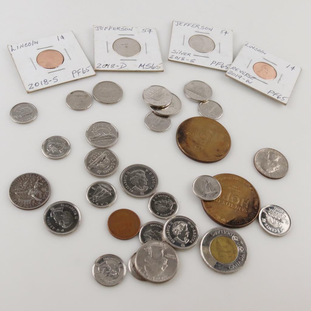 US And Foreign Coins And Tokens; 32 Pieces | Property Room