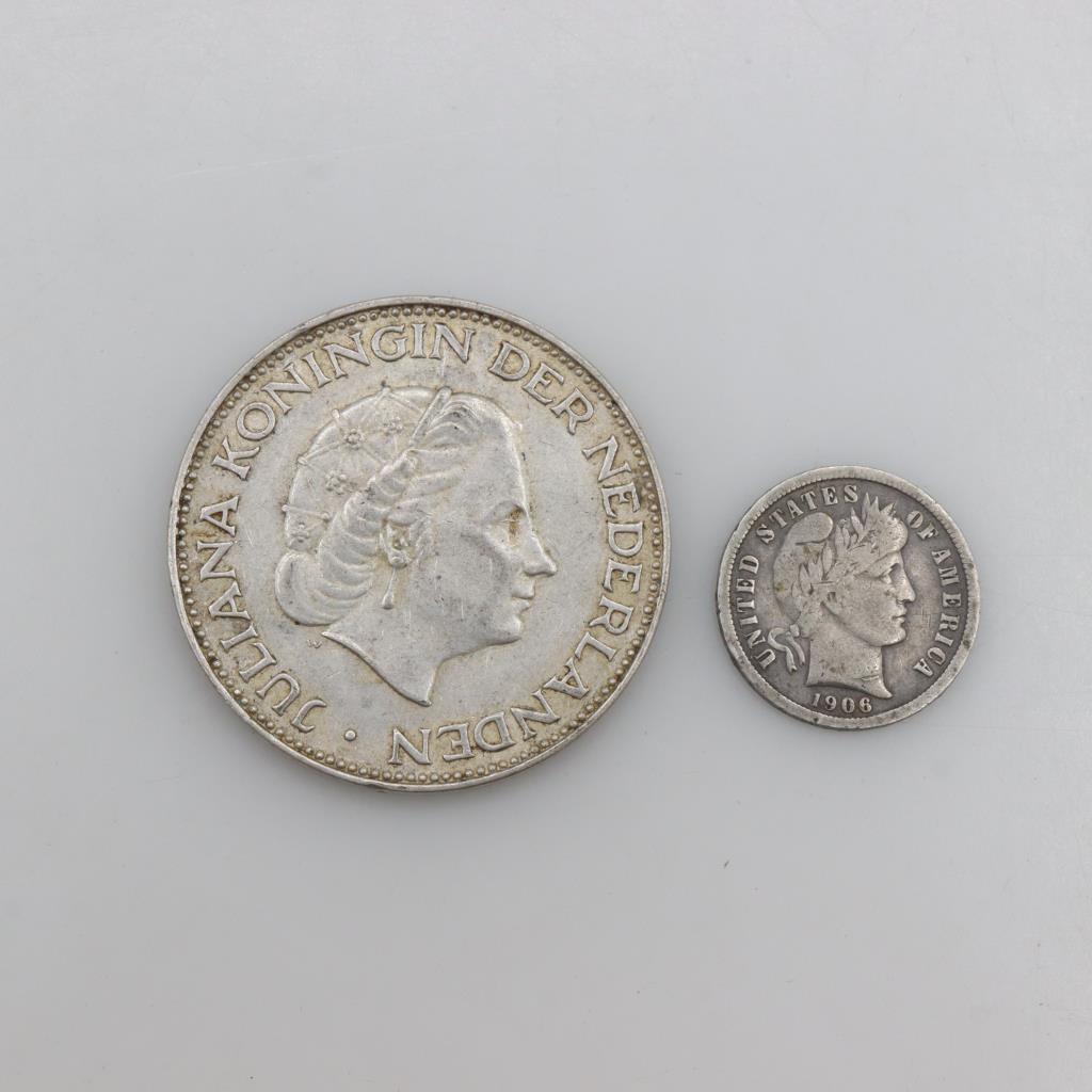 US And Foreign Silver Coins, 2 Pieces | Property Room