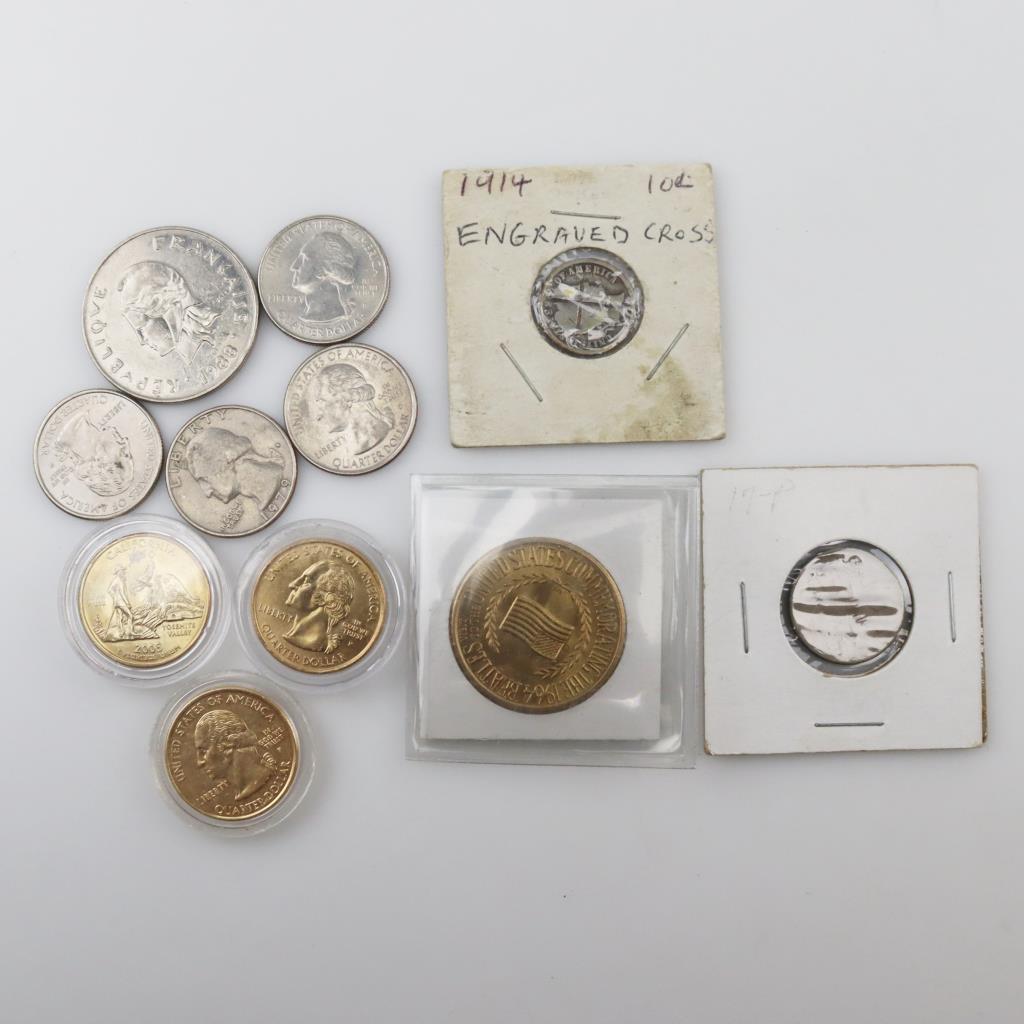 U.S. Coins, 11 Pieces includes Silver Barber Dime | Property Room