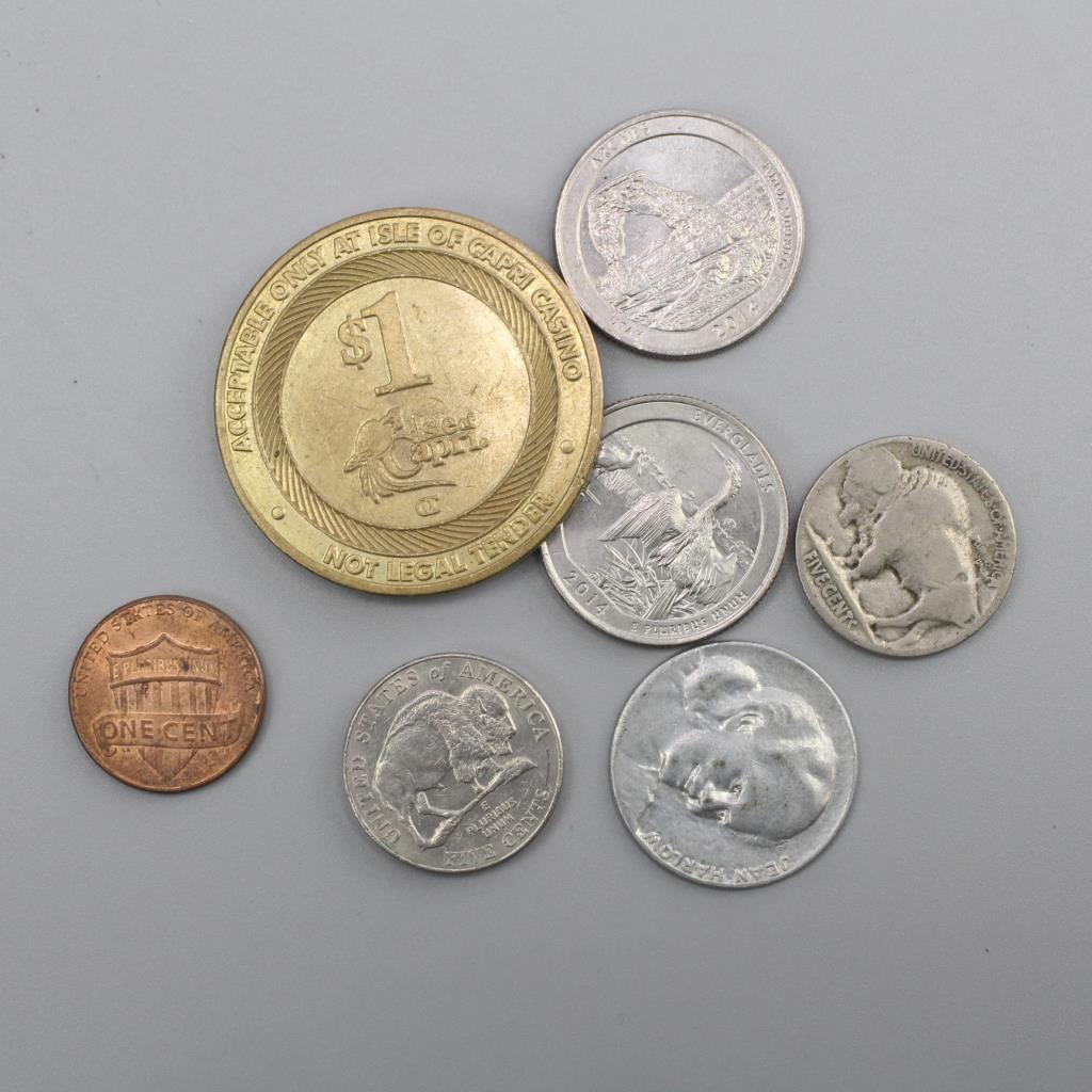 US Coins And Tokens, 7 Pieces | Property Room