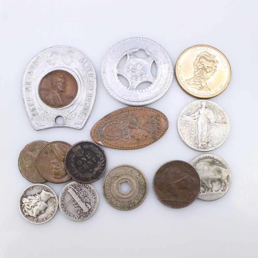 US Coins And Tokens, Including 3 Silver Coins | Property Room