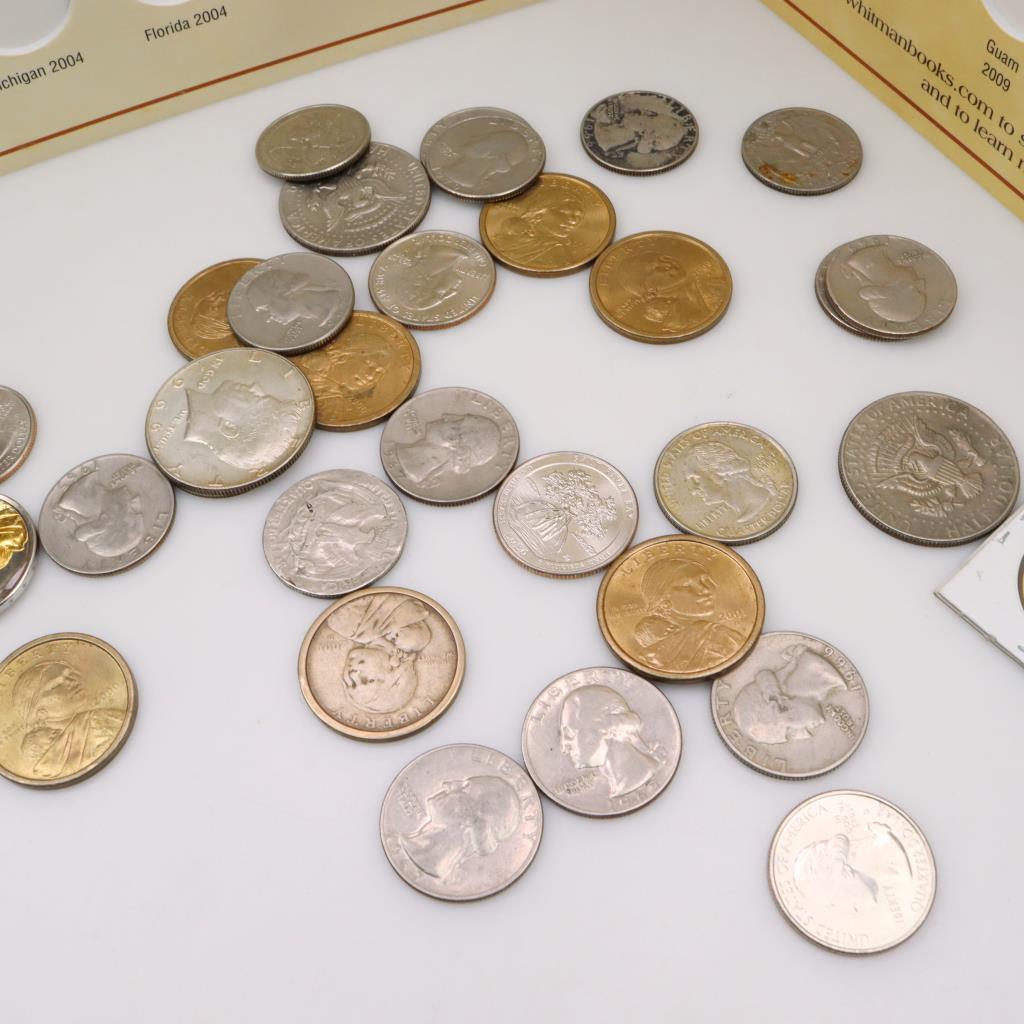 Us Coins & Statehood Quarter Folder, 30+ Pieces | Property Room