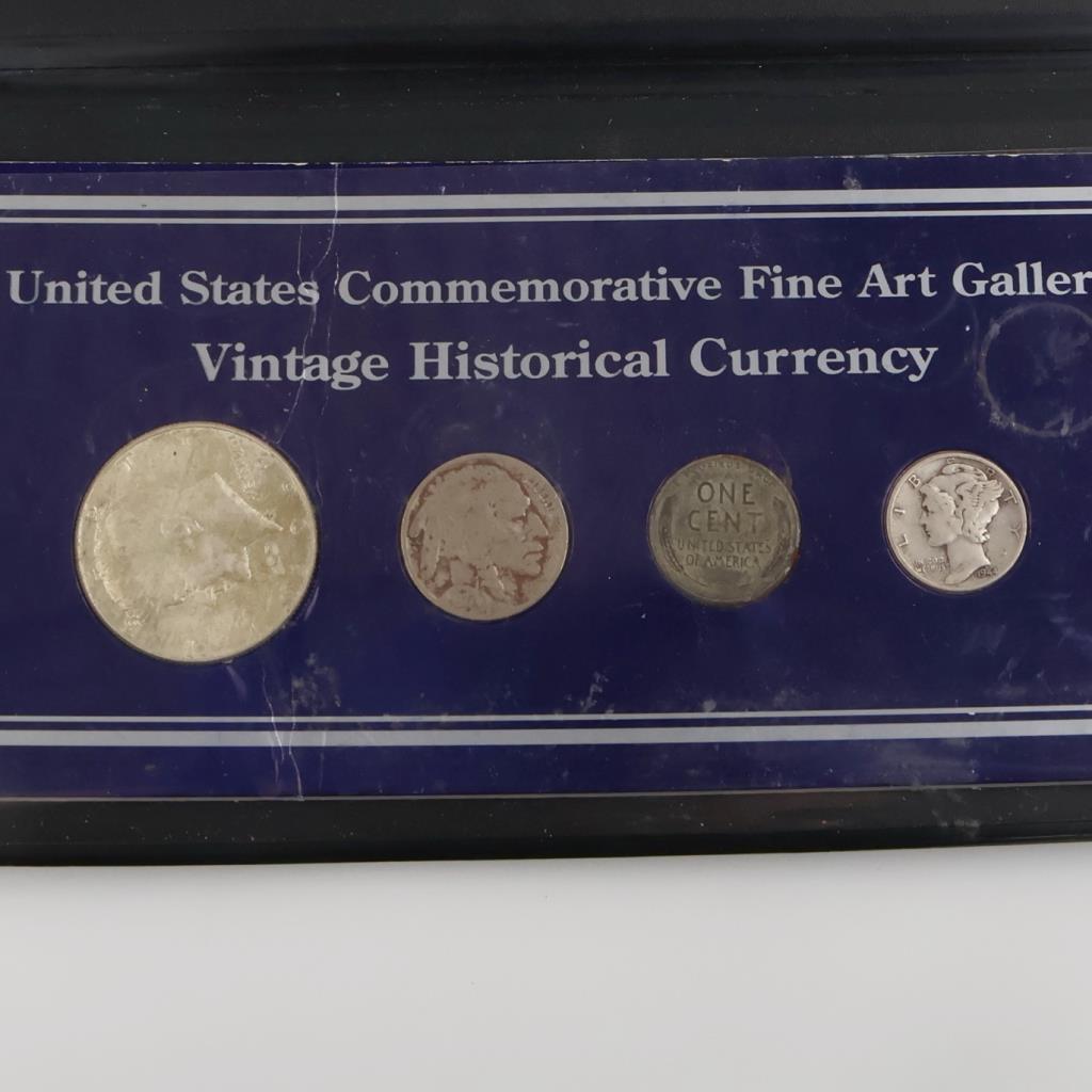 US Commemorative Fine Art Gallery Vintage Historical Currency, 4 Coins ...