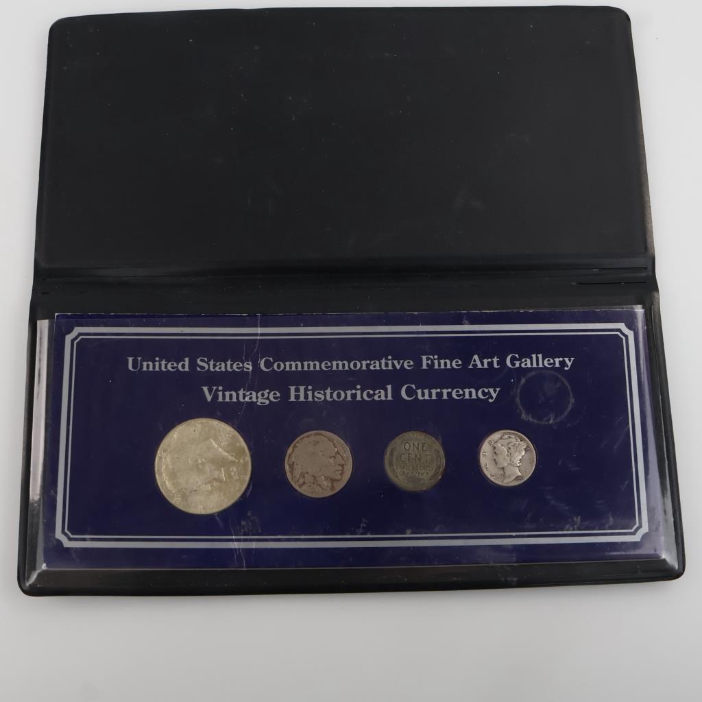 US Commemorative Fine Art Gallery Vintage Historical Currency, 4 Coins ...