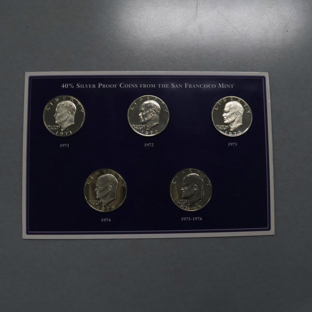 US Eisenhower Silver Clad Complete Proof Set, 5 Coins | Property Room