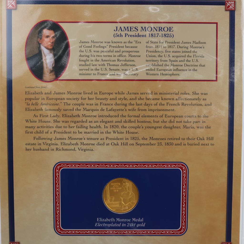 US First Lady Elizabeth Monroe Medal | Property Room