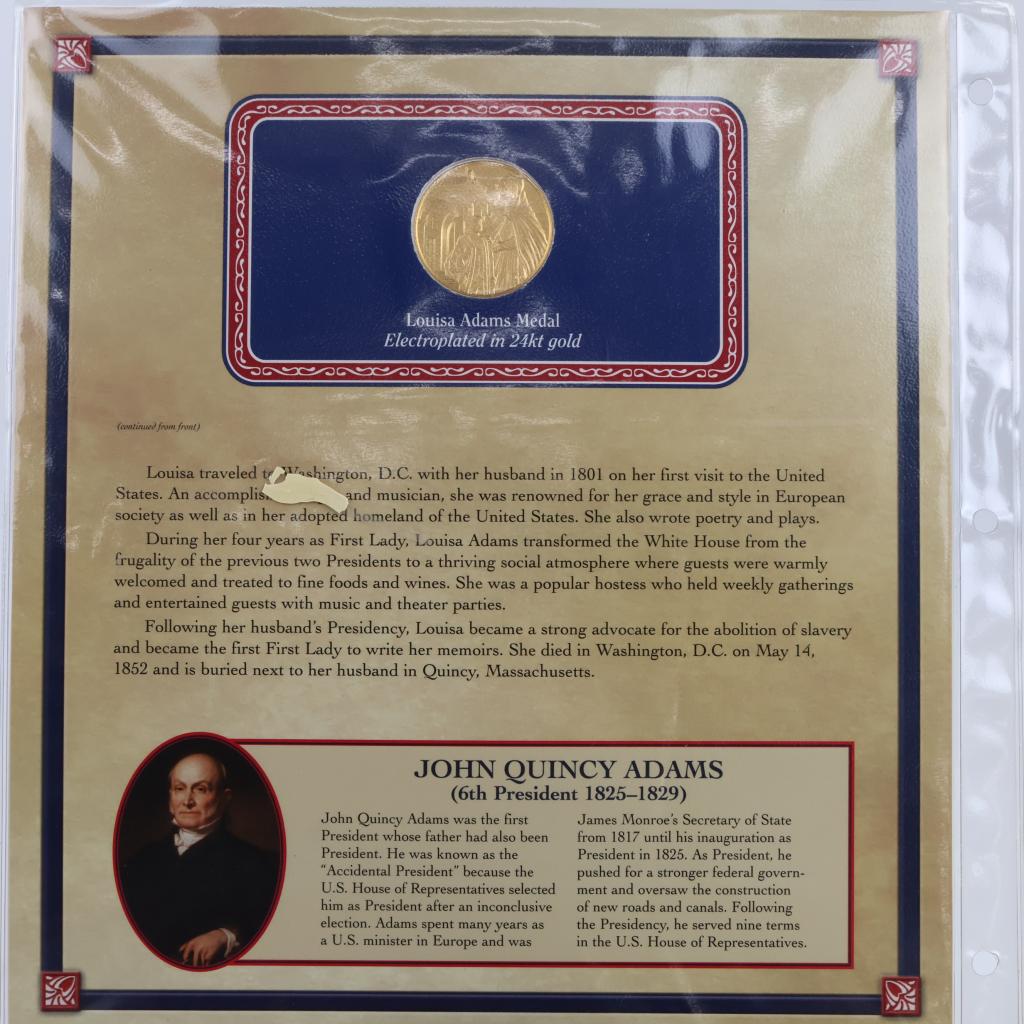 US First Lady Louisa Adams Medal | Property Room