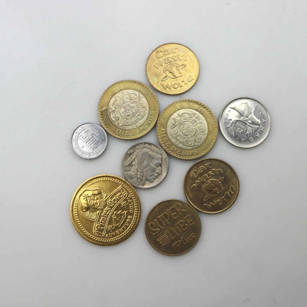 US, Foreign Currency And Tokens, 10 Pieces | Property Room